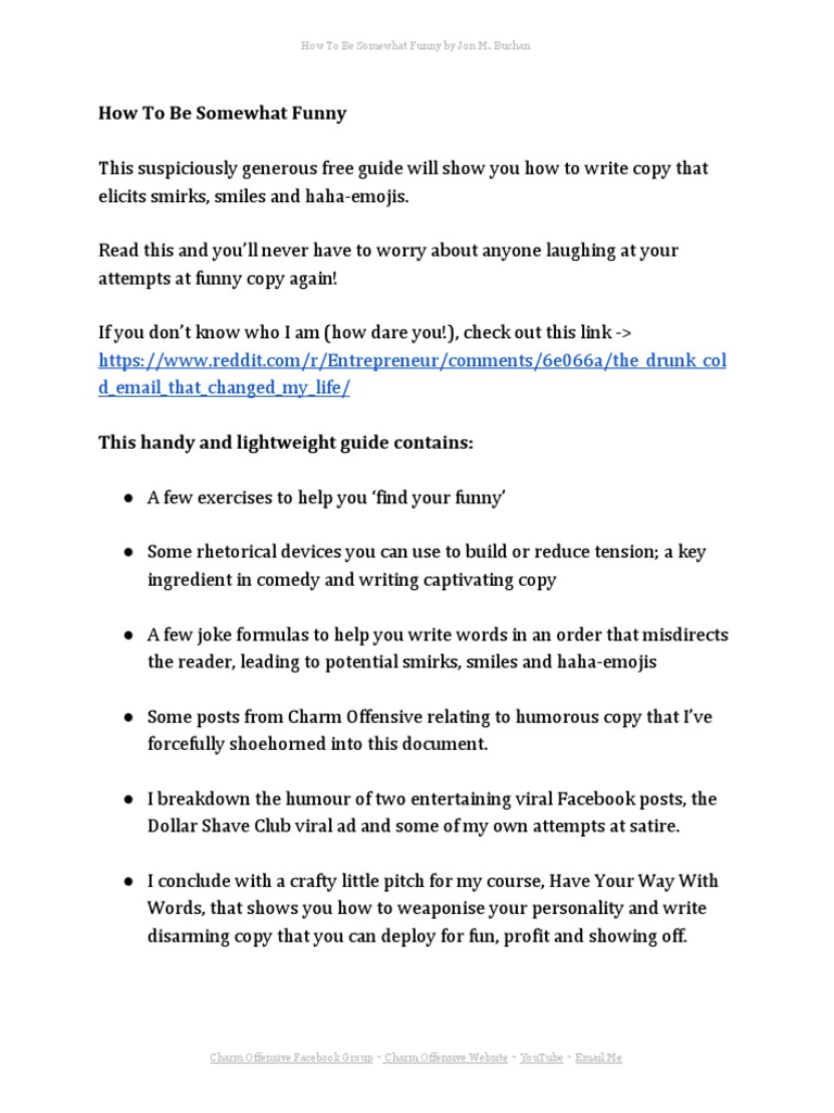 A Guide to Developing Humorous Writing Skills Through Exercises and ...