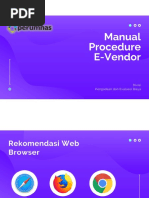 Petunjuk Penggunaan Vendor Registrasi | PDF