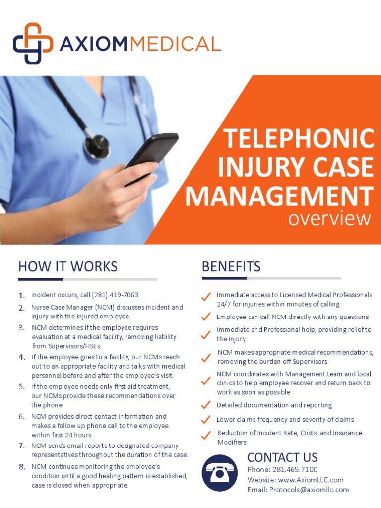 Axiom Injury Case Management Process | PDF | Health Professional ...
