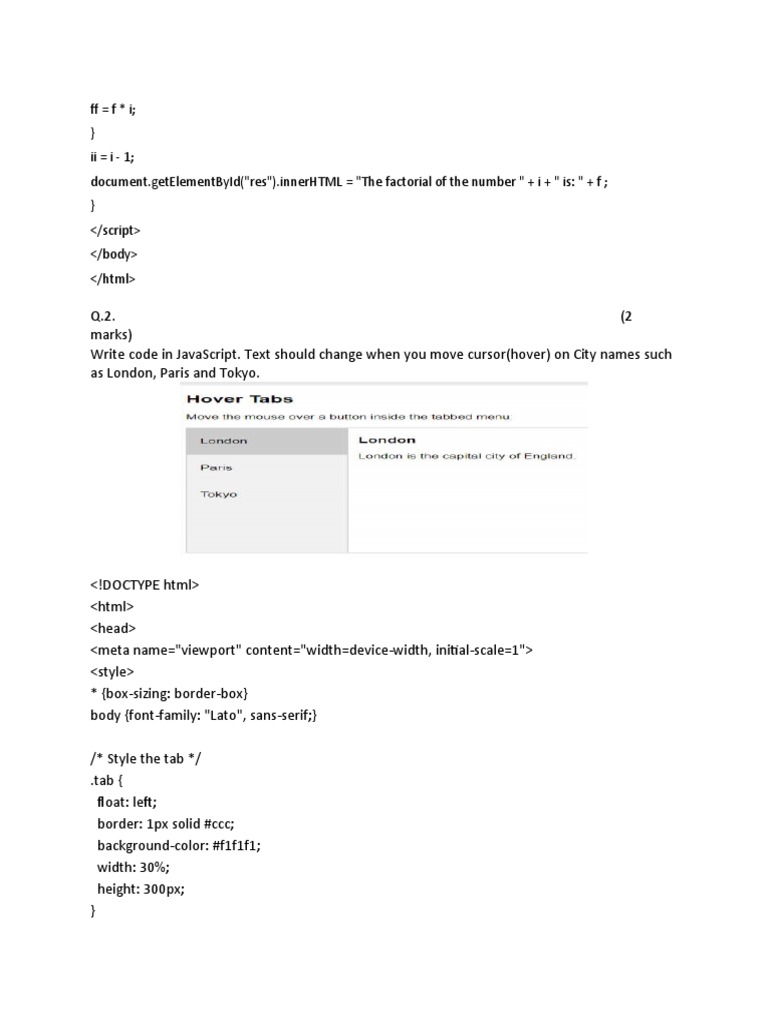 FF F I ) Ii I - 1 Document - Getelementbyid ("Res") .Innerhtml "The ...