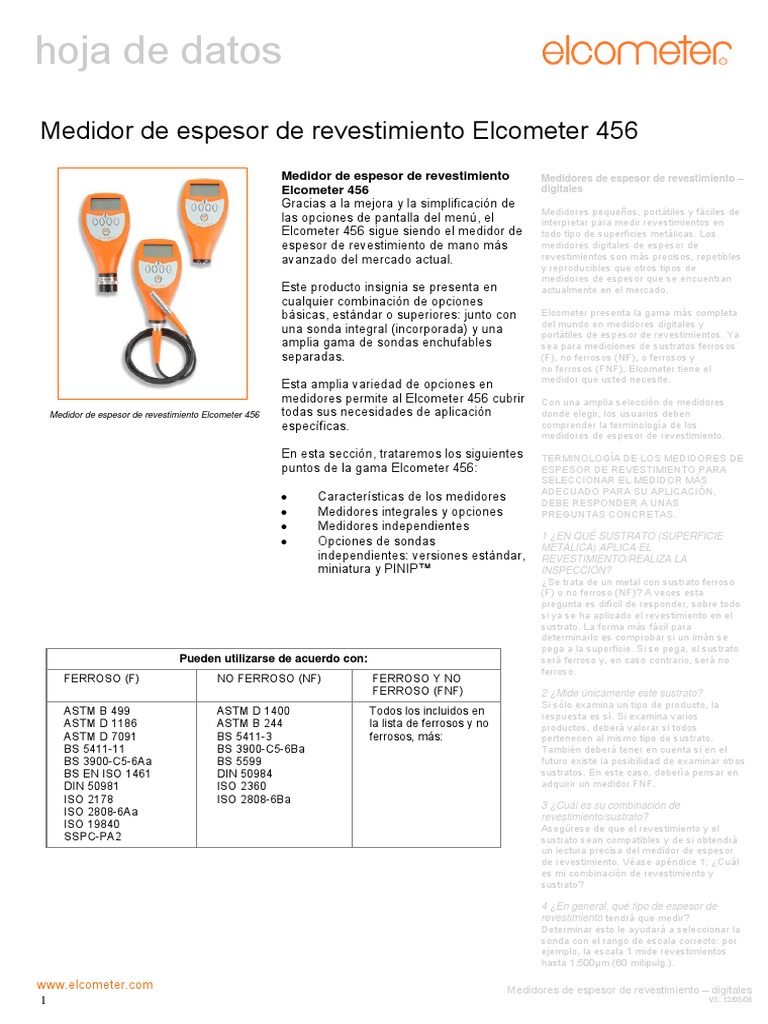 Elcometer 456 | PDF | Revestimiento | Calibración