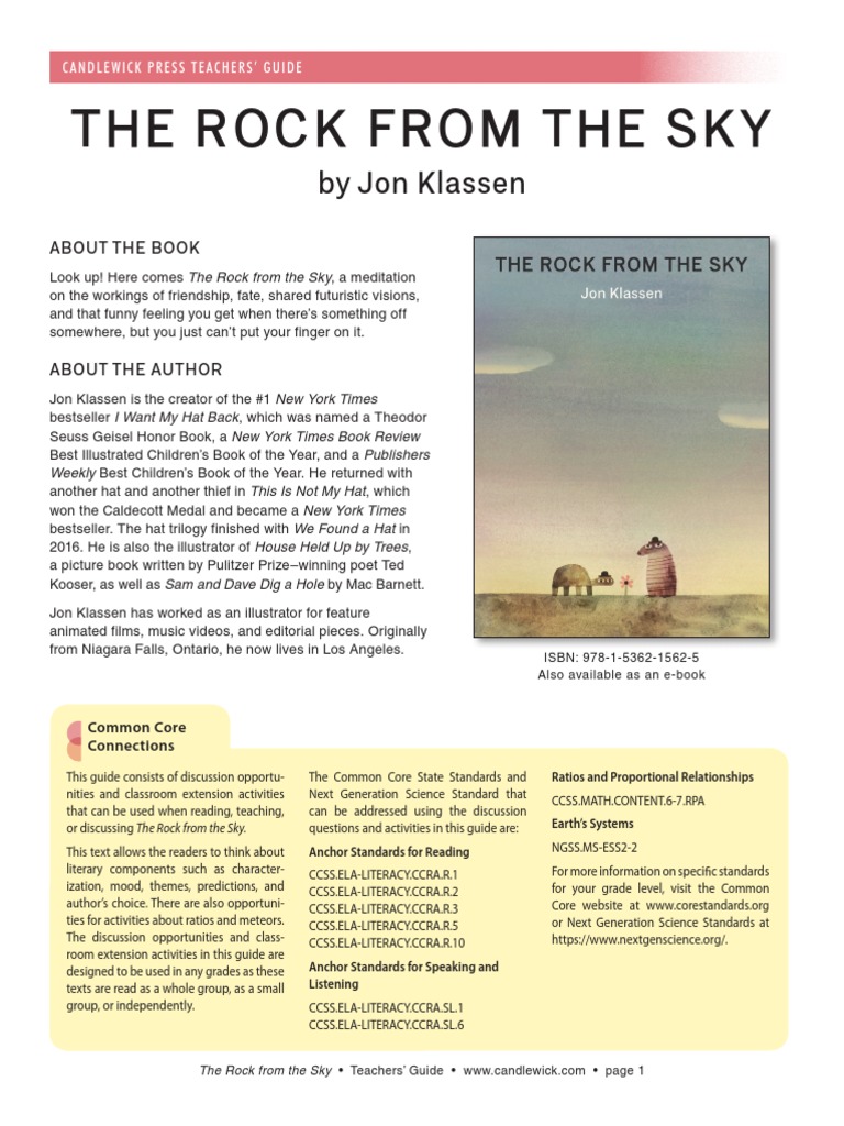 The Rock From The Sky by Jon Klassen Teachers Guide | PDF | Meteoroid ...