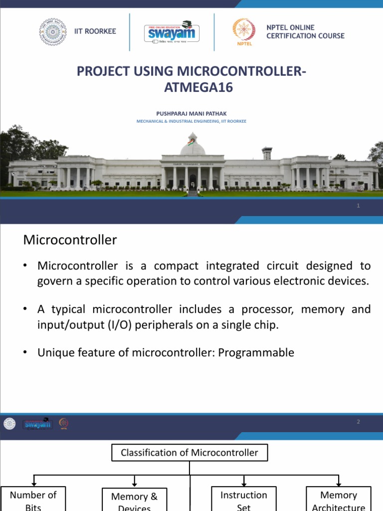 Project Using Microcontroller-Atmega16: Pushparaj Mani Pathak | PDF ...