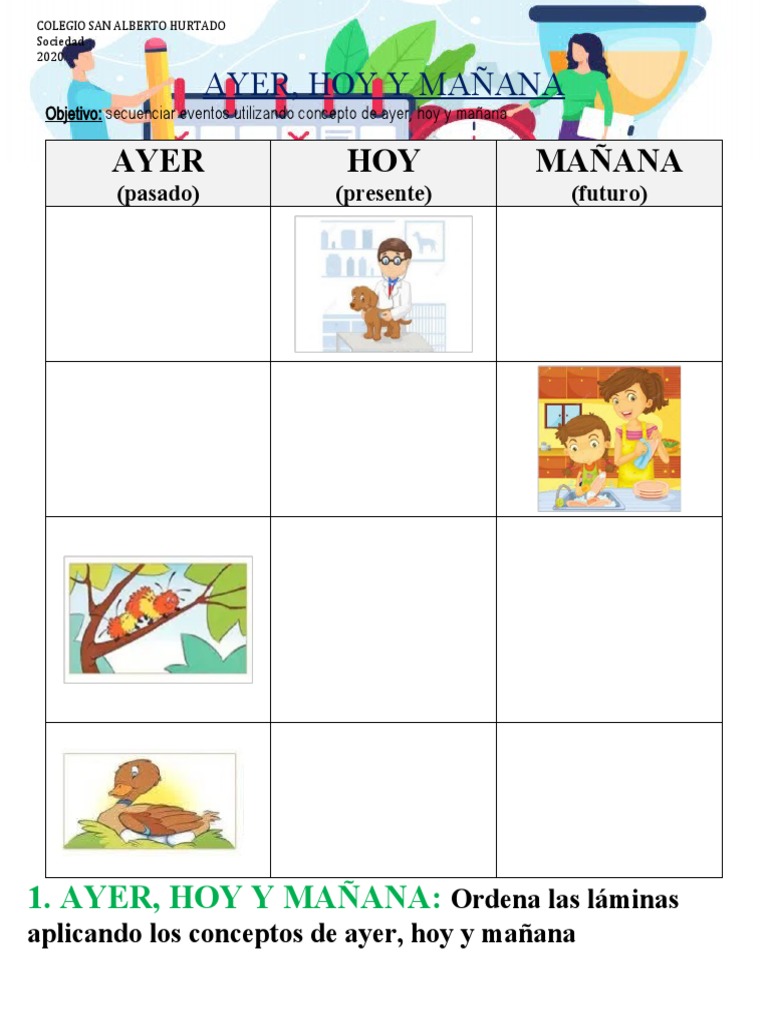 Secuencia de Eventos: Ayer, Hoy, Mañana | PDF
