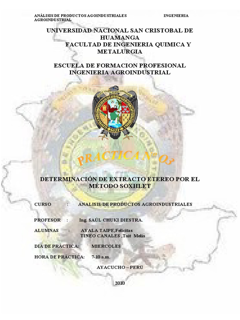 Analisis Practica 3 Determinación de Extracto Etereo | PDF | Triglicéridos | Lípido