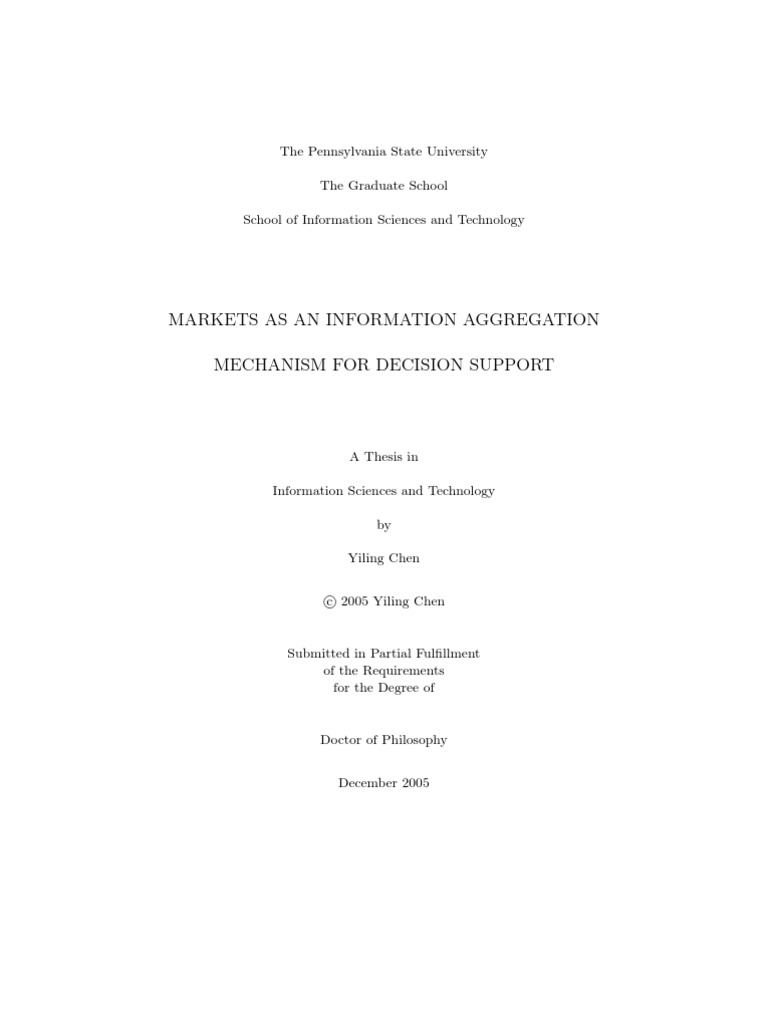 Thesis Yiling Chen | PDF | Forecasting | Prediction