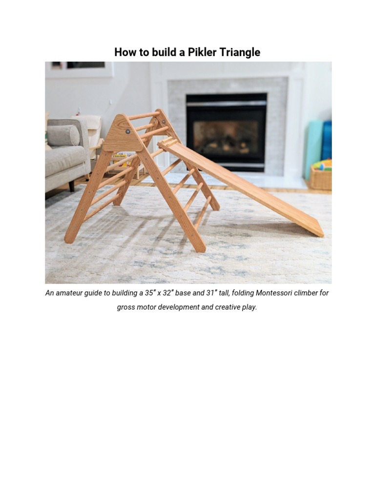 How To Build A Pikler Triangle | PDF | Screw | Drill