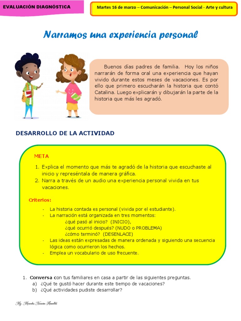 1-NARRAMOS Una Experiencia Personal | PDF