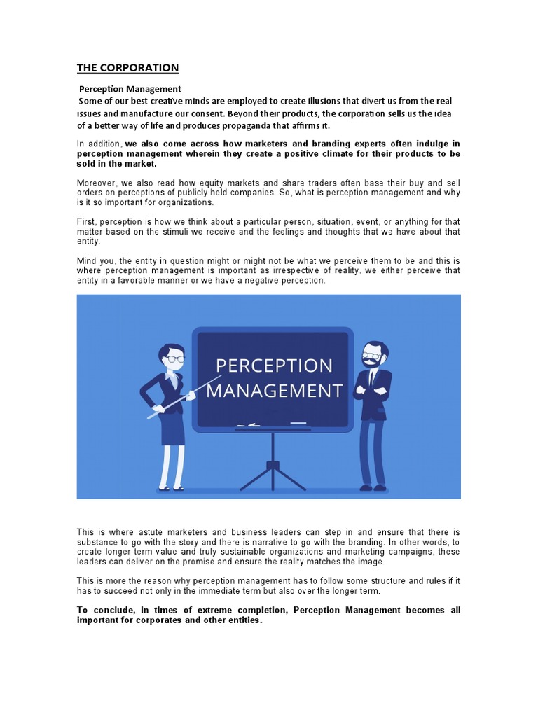 Perception Management for Corporates | PDF