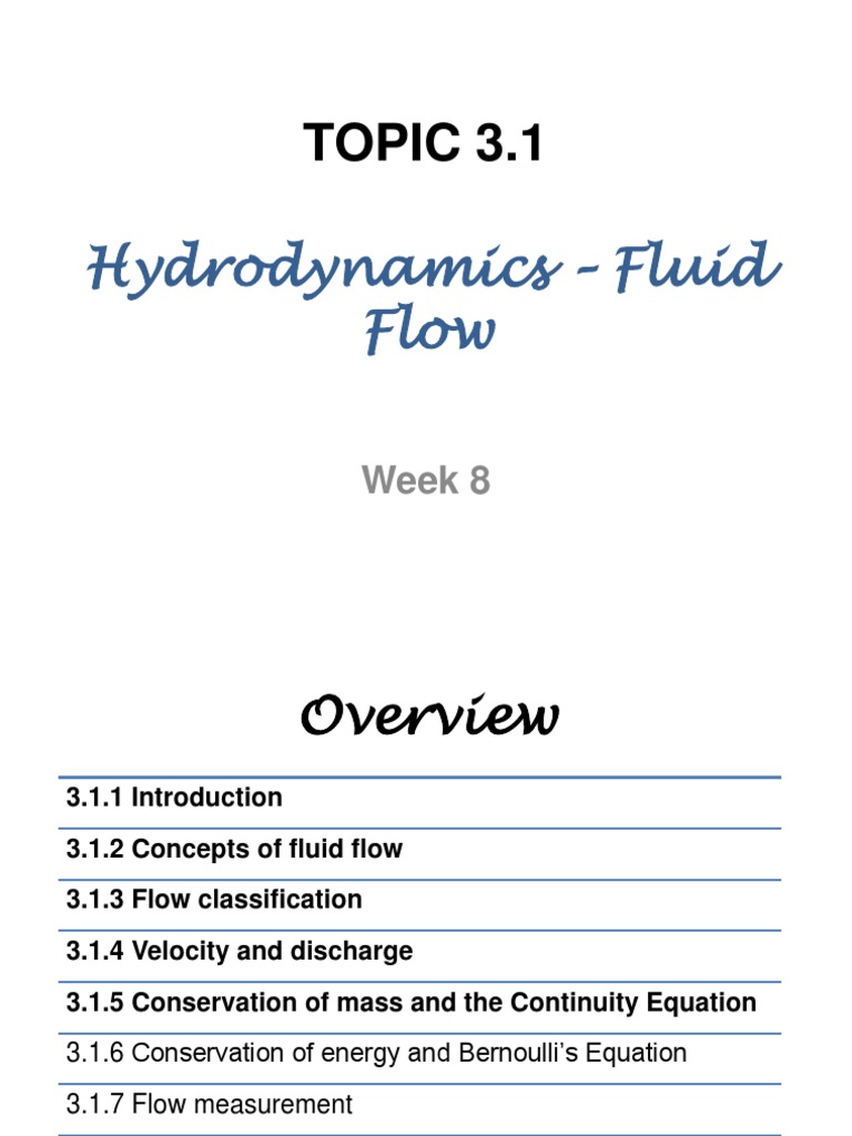 Topic 3 | PDF | Fluid Dynamics | Flow Measurement
