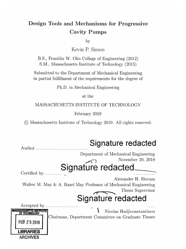 Signature Redacted Signature Redacted | PDF | Pump | Fluid Dynamics