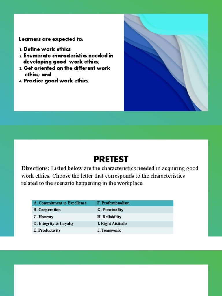 Work Ethics Final | PDF | Integrity