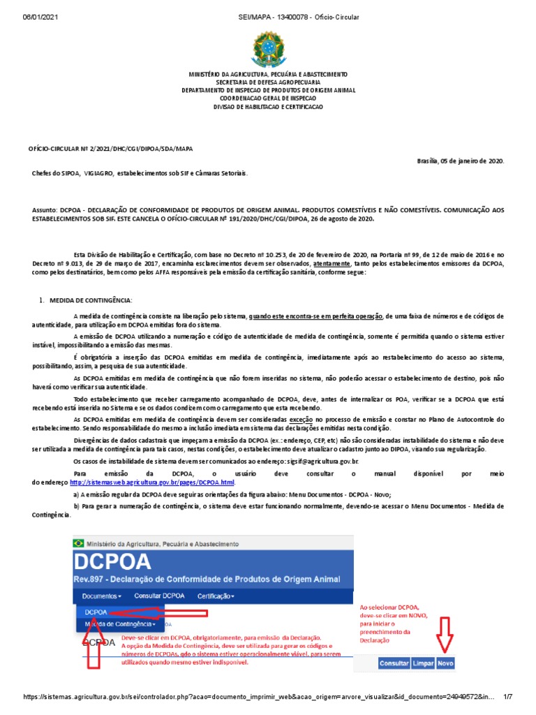 Dcpoa Oficio Circular | PDF | Business