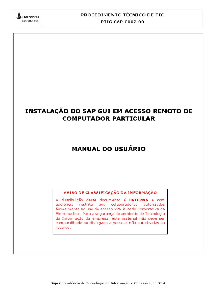 Manual de Instalação Do SAP GUI em Acesso Remoto | PDF | Interfaces ...