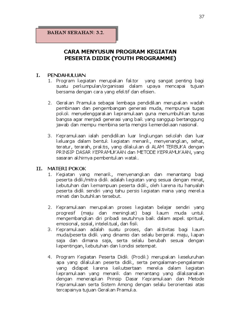 3.2. CARA SUSUN PROG-GIAT TBD | PDF | Karier & Perkembangan