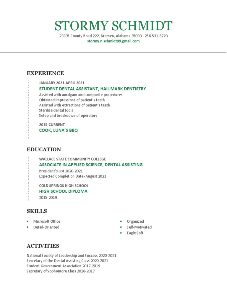 Stormy Schmidt Resume | PDF