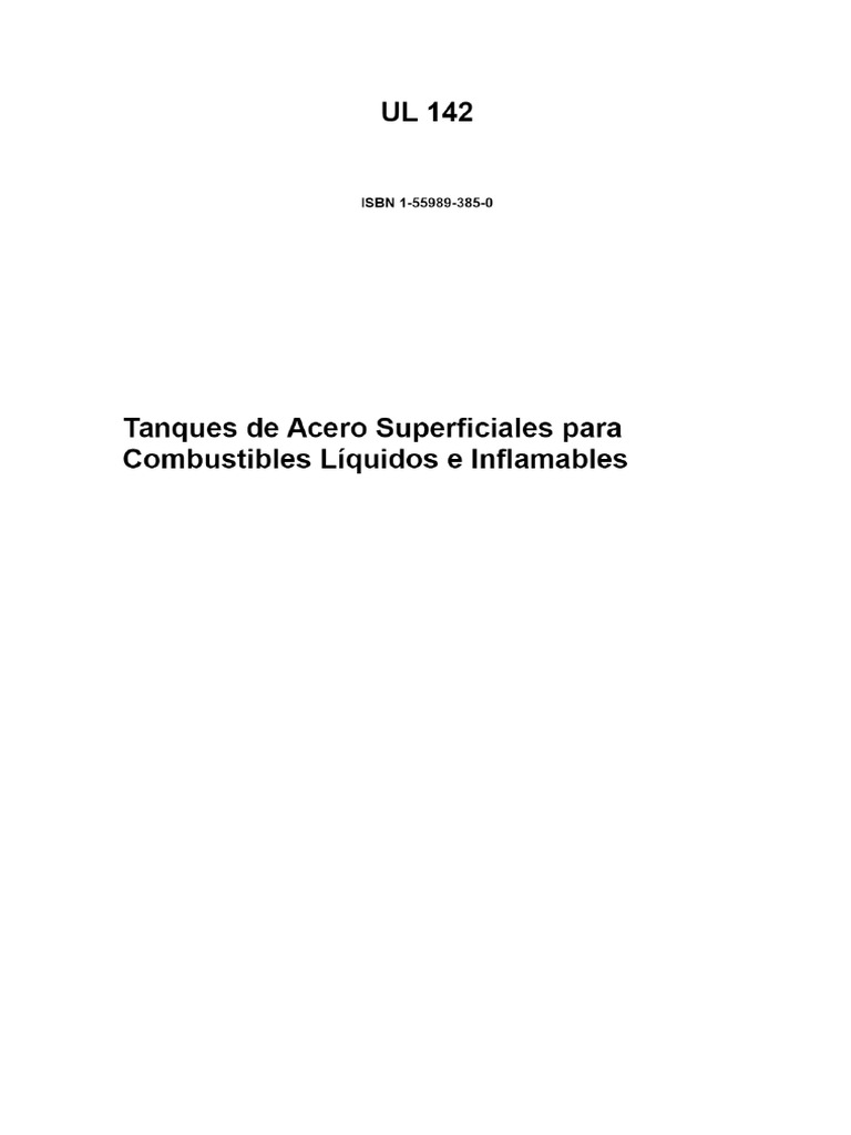 Ansi Ul 142 - Tanques de Almacenamiento de Liquidos Inflamables | PDF