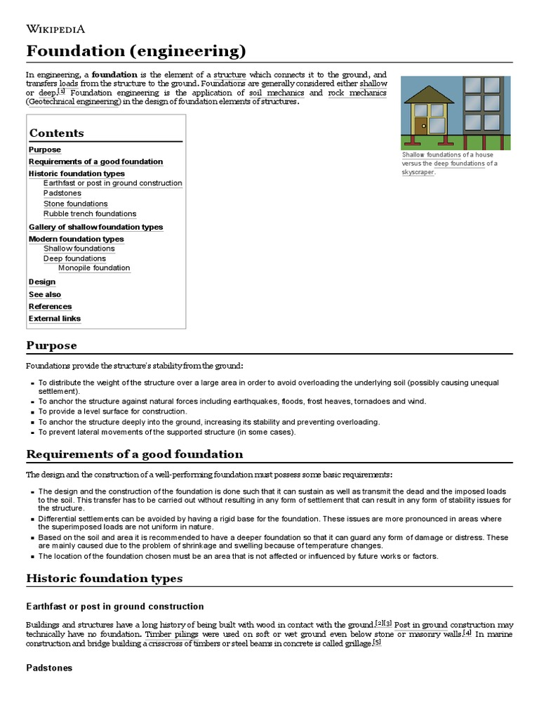 Foundation (Engineering) | PDF | Foundation (Engineering) | Deep Foundation