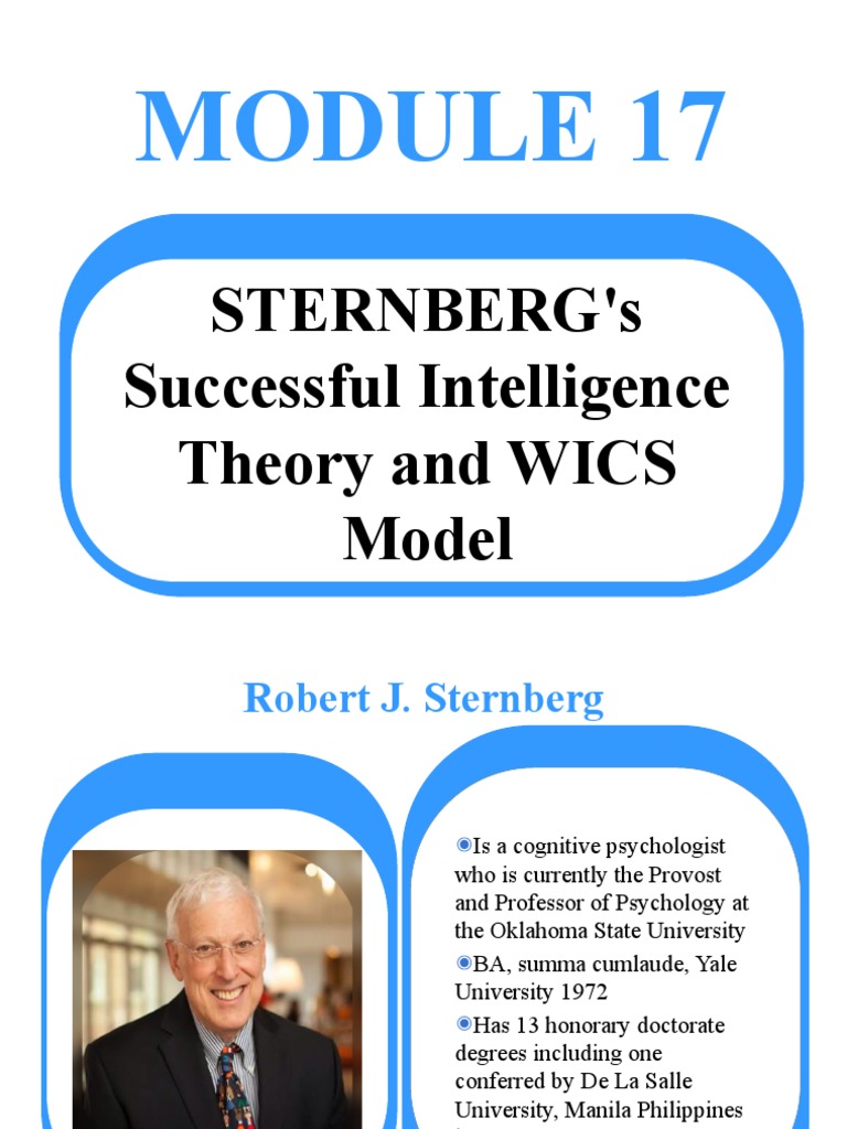 Sternberg'S Successful Intelligence Theory and WICS Model | PDF ...