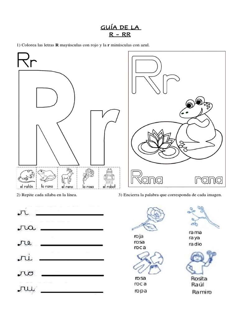 Guía Letra R-RR | PDF