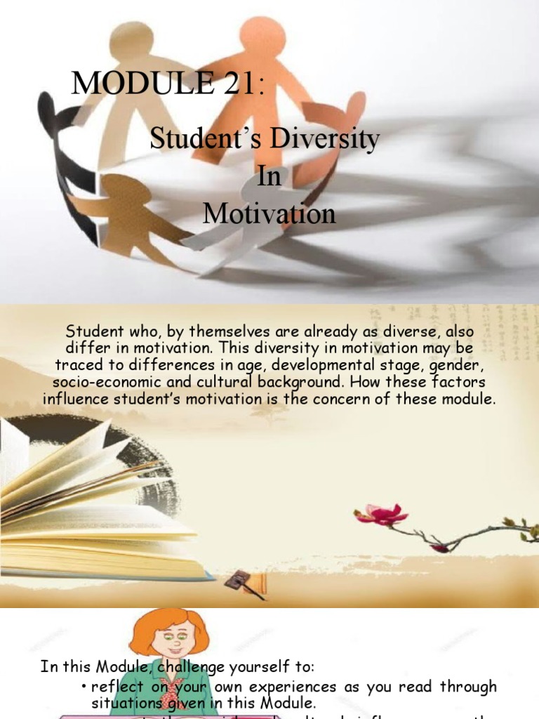 MODULE 21 Students Diversity | PDF | Motivation | Motivational