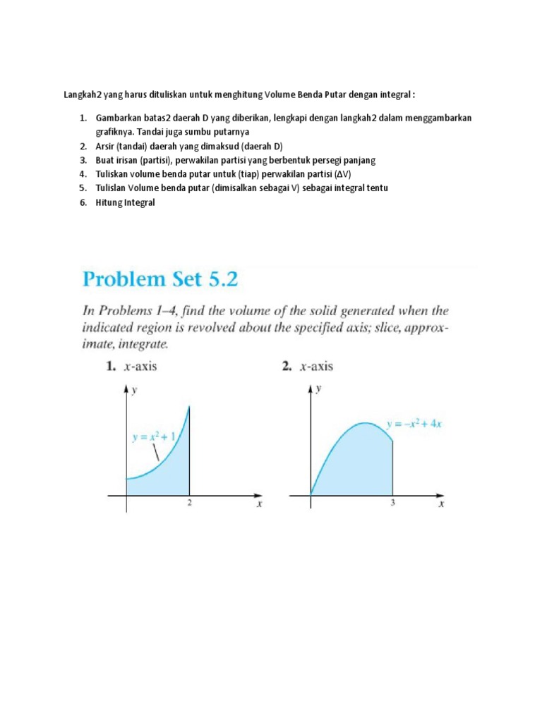 Tugas 4 - Volume Benda Putar | PDF | Metode & Bahan Ajar