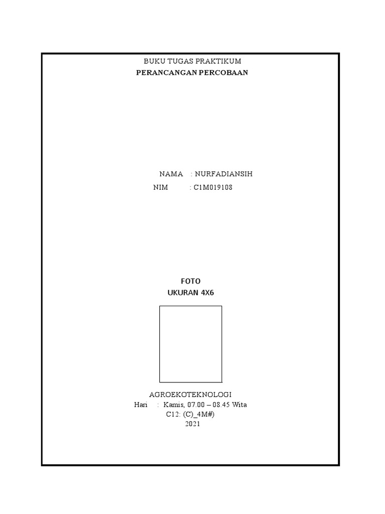 Laporan Pratikum Rancob 2021 Nurfadiansih C1M019108 | PDF