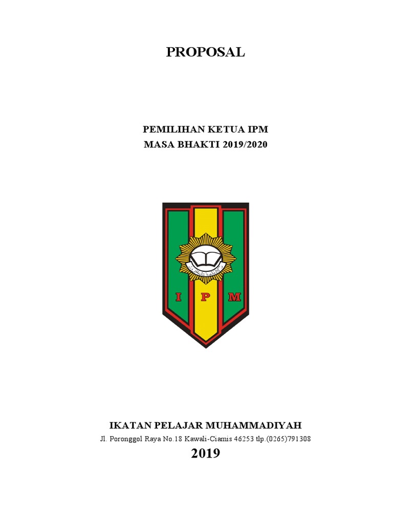 0 Cover Proposal Pemilihan Ketua Ipm | PDF