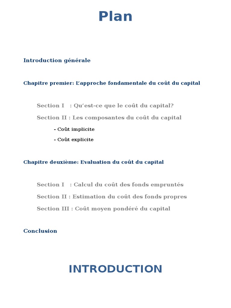 Comprendre le coût du capital | PDF | Prêts | Capitaux propres