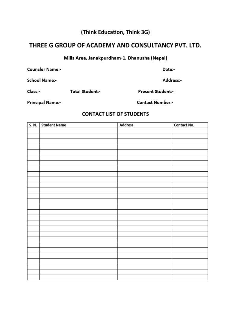 Three G Group of Academy and Consultancy Pvt. LTD.: (Think Education ...