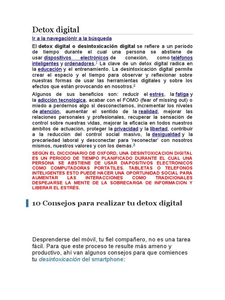 Detox Digital | PDF | Science | Ciencia y Tecnología