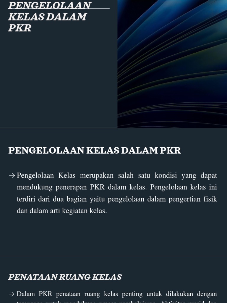 Pengelolaan Kelas PKR | PDF