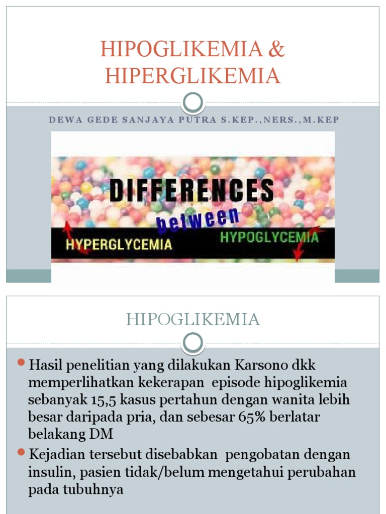 Hipoglikemia and Hiperglikemia | PDF