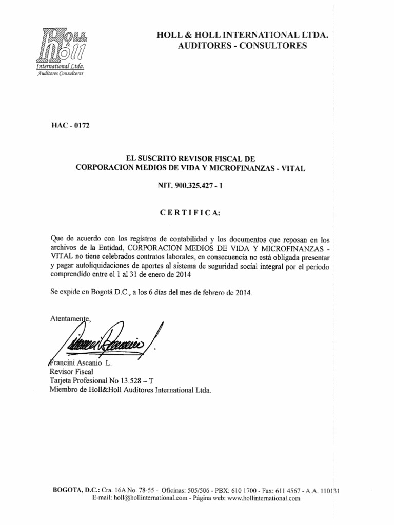Certificacion Parafiscales | PDF Certificacion Parafiscales | PDF