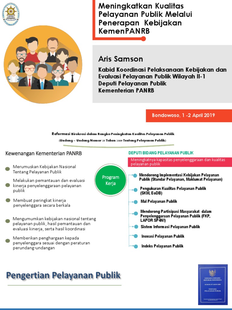 Paparan Kebijakan Umum Peningkatan Kualitas Pelayanan Publik New 29032019 1 | PDF | Bisnis