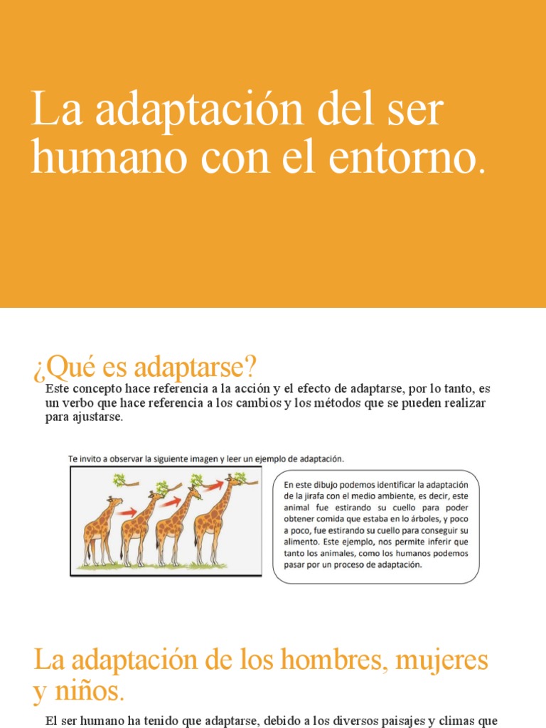 La Adaptación Del Ser Humano Con El Entorno | PDF