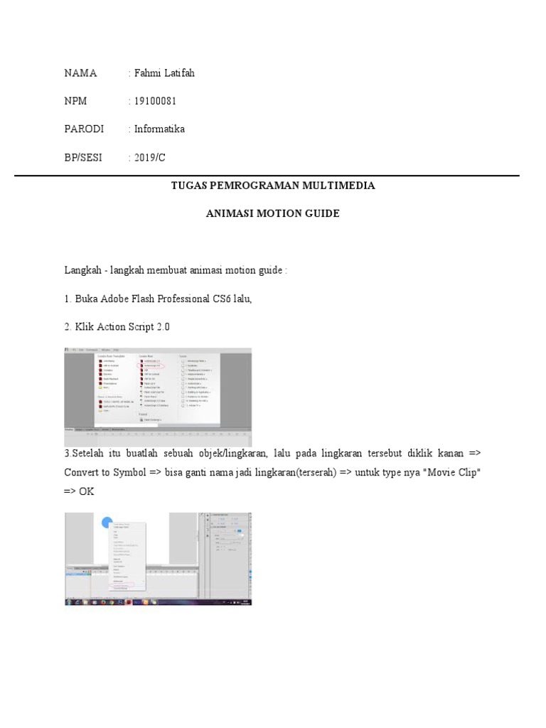 Panduan Animasi Motion Guide di Flash | PDF | Karier & Perkembangan | Seni