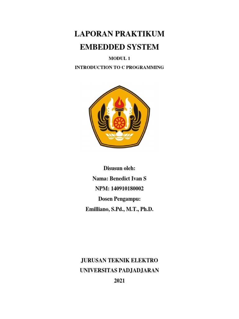 Laporan Akhir Prak Embedded System - Modul 1 - Benedict Ivan S ...