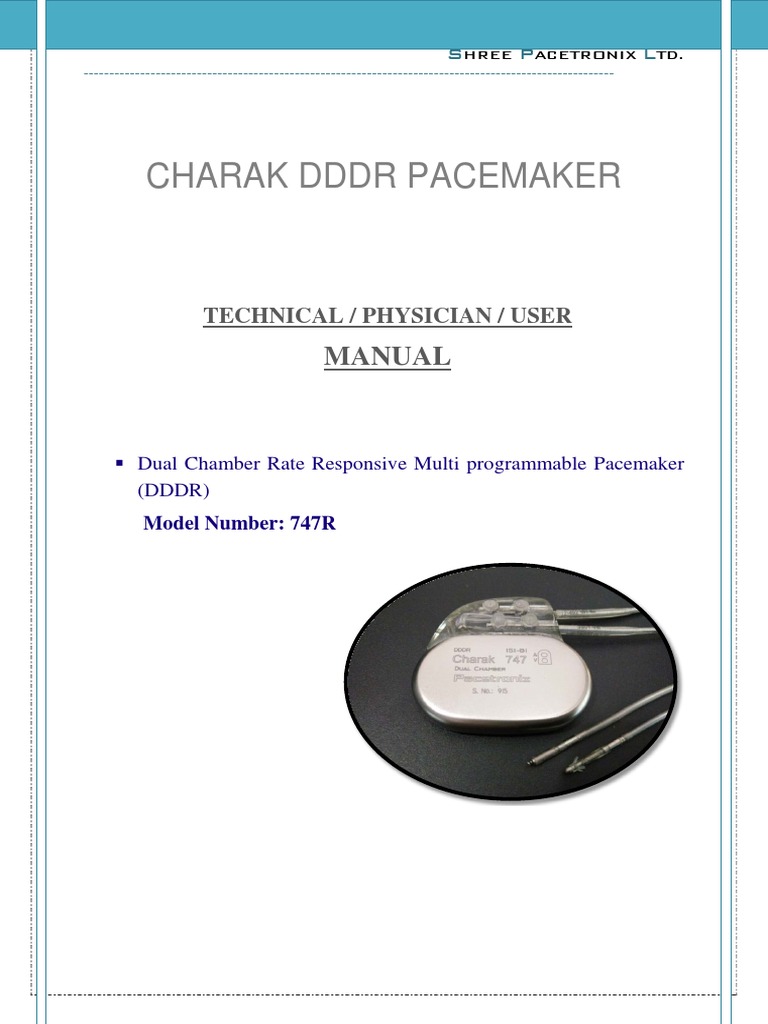 Charak DDDR Pacemaker User Manual | PDF | Artificial Cardiac Pacemaker ...