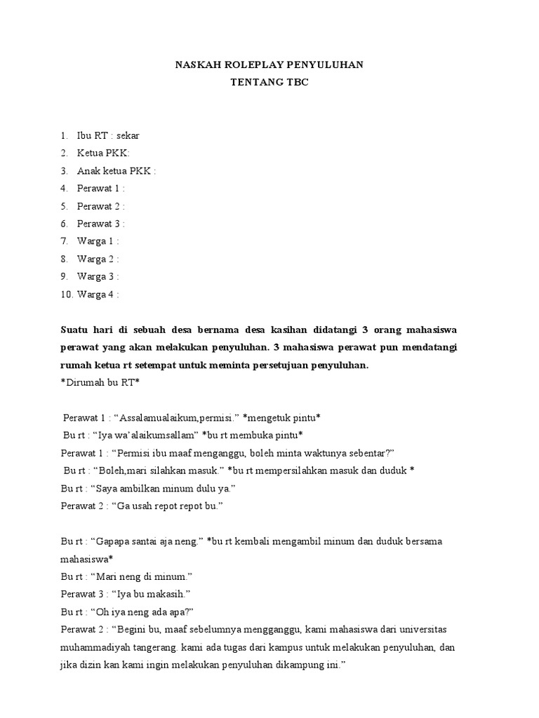 Naskah Roleplay TBC | PDF