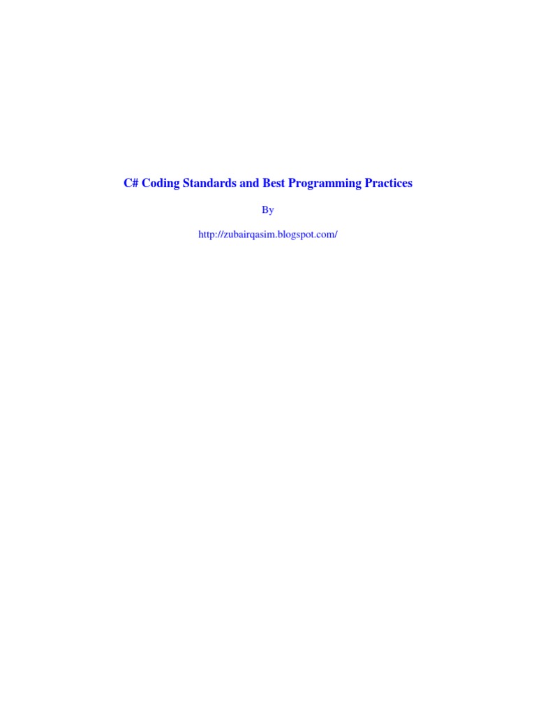 C#Coding Standards | PDF | Class (Computer Programming) | String ...