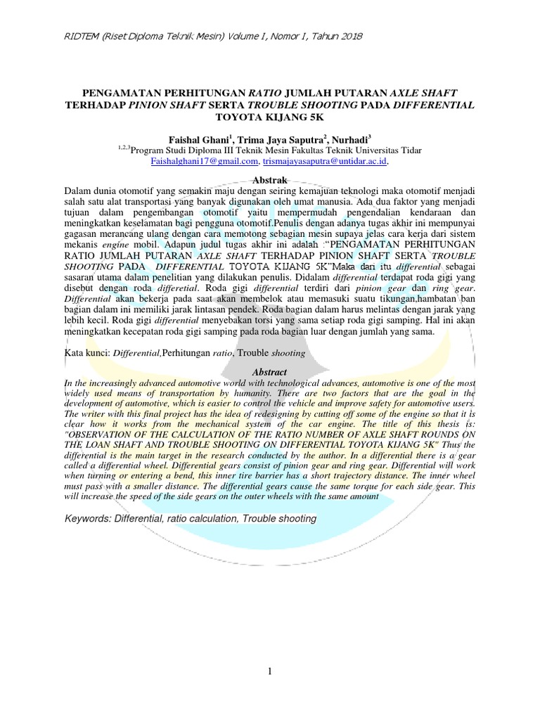 JURNAL Faishal Ghani | PDF