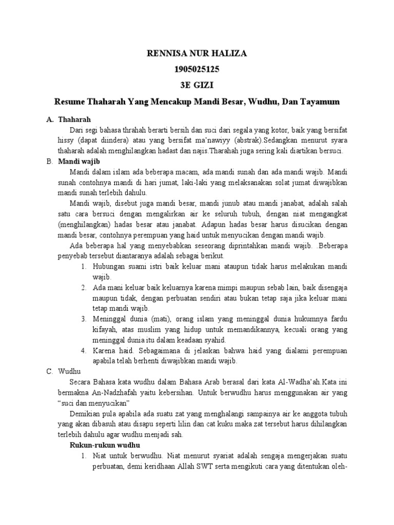 Rennisa Nur Haliza - 1905025125 - 3E Gizi - Resume Kel.3 | PDF