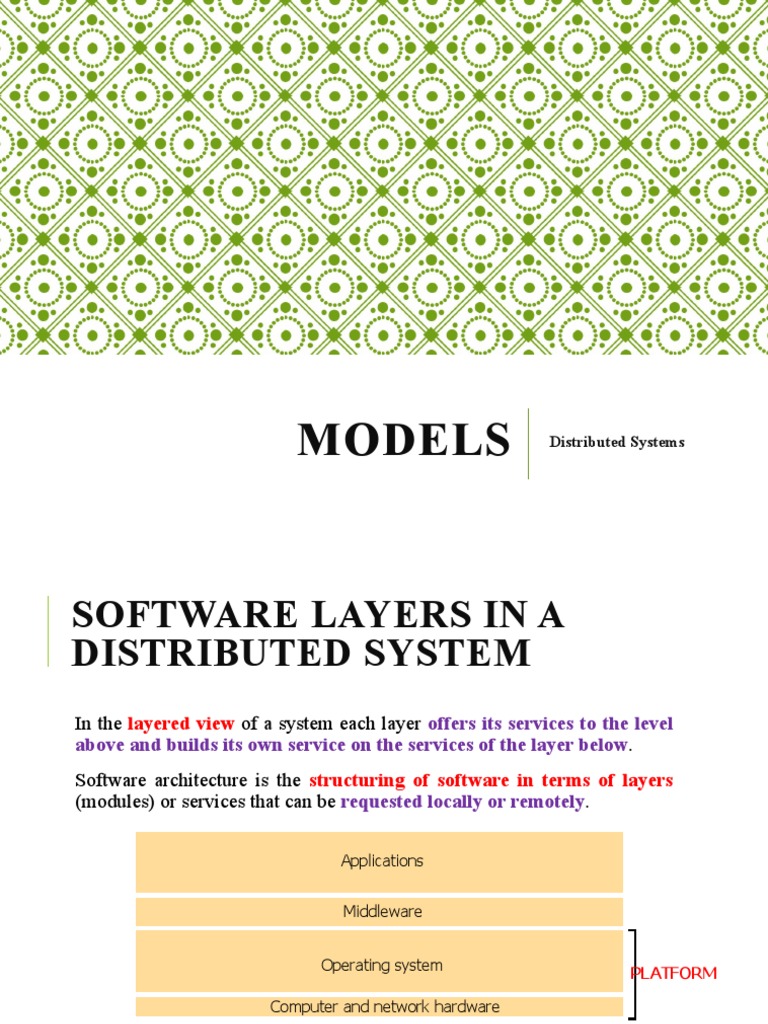 Lec 04 - Models - Distributed System Models | PDF | Client–Server Model | Peer To Peer