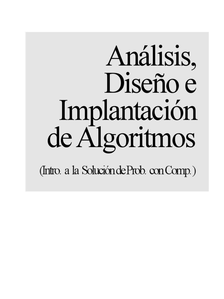 Implementacion de Algoritmos | PDF | Parámetro (programación de computadora) | Programa de ...