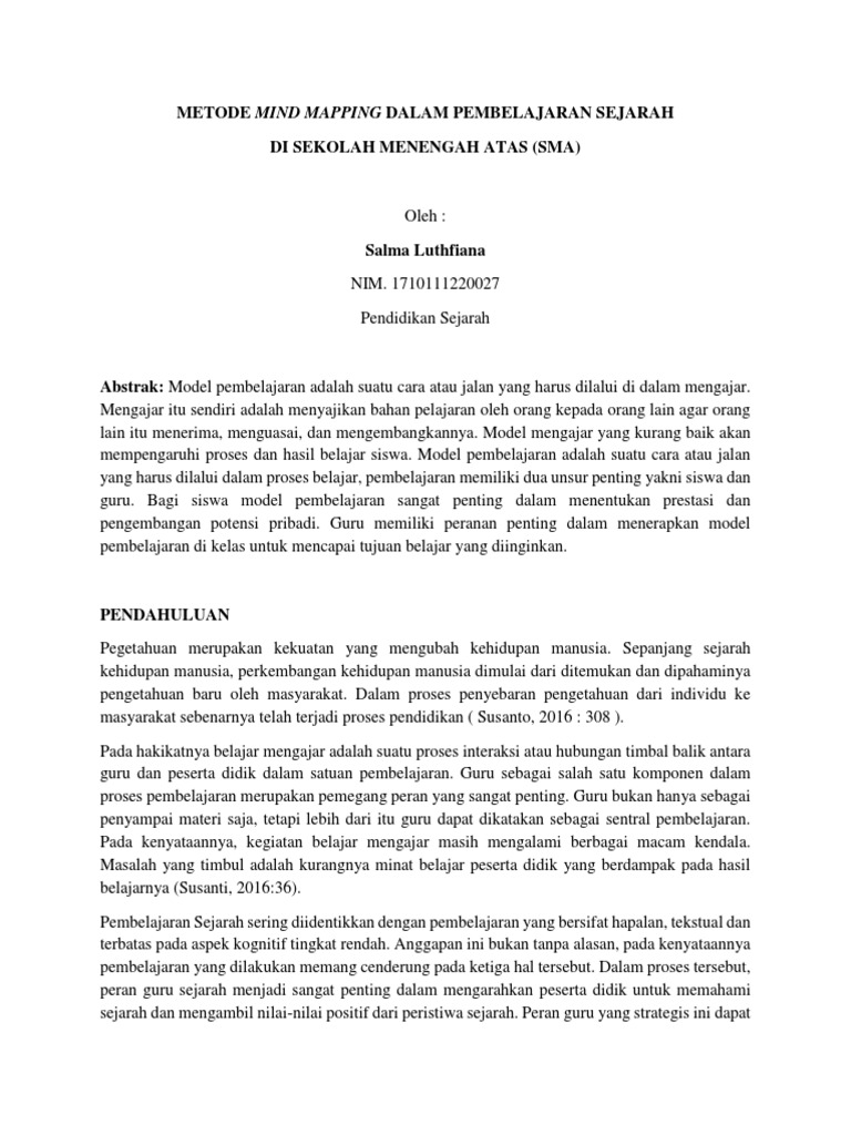 Metode Mind Mapping (Salma Luthfiana) | PDF