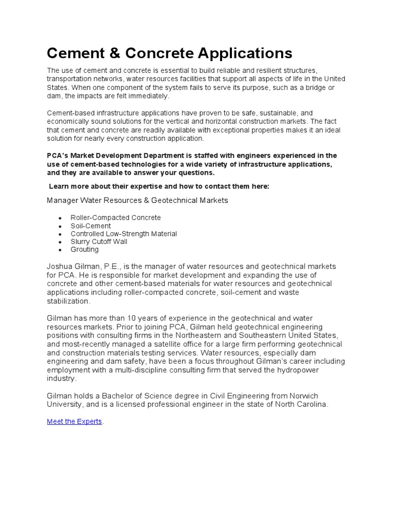 Cement & Concrete | PDF | Concrete | Cement