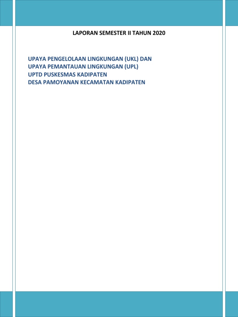 Cover Laporan Ukl Upl | PDF
