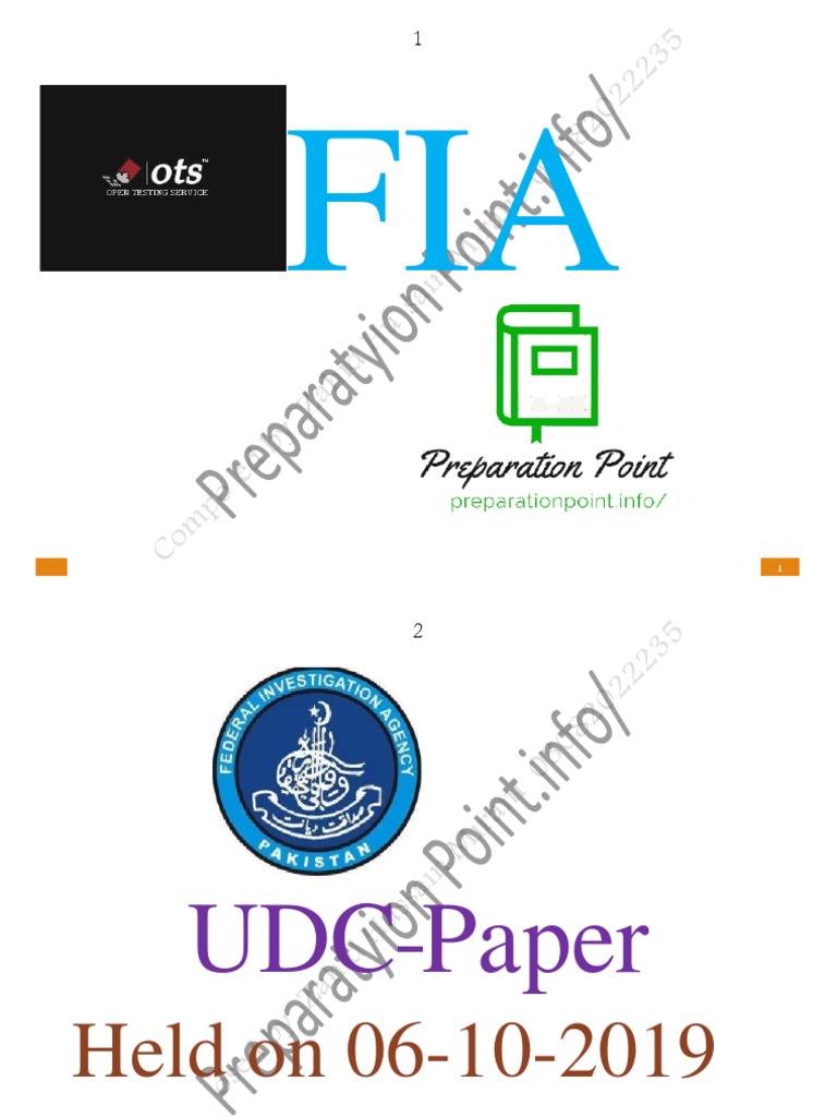 FIA UDC Paper by Preparation Point | PDF