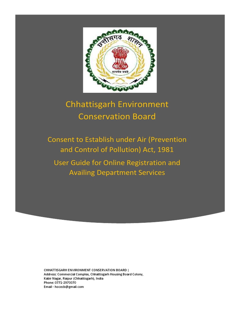 Chhattisgarh Environment Conservation Board | PDF | Login | Debit Card